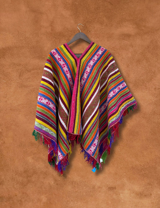 Vintage Handwoven Peruvian Poncho – 4KINSHIP