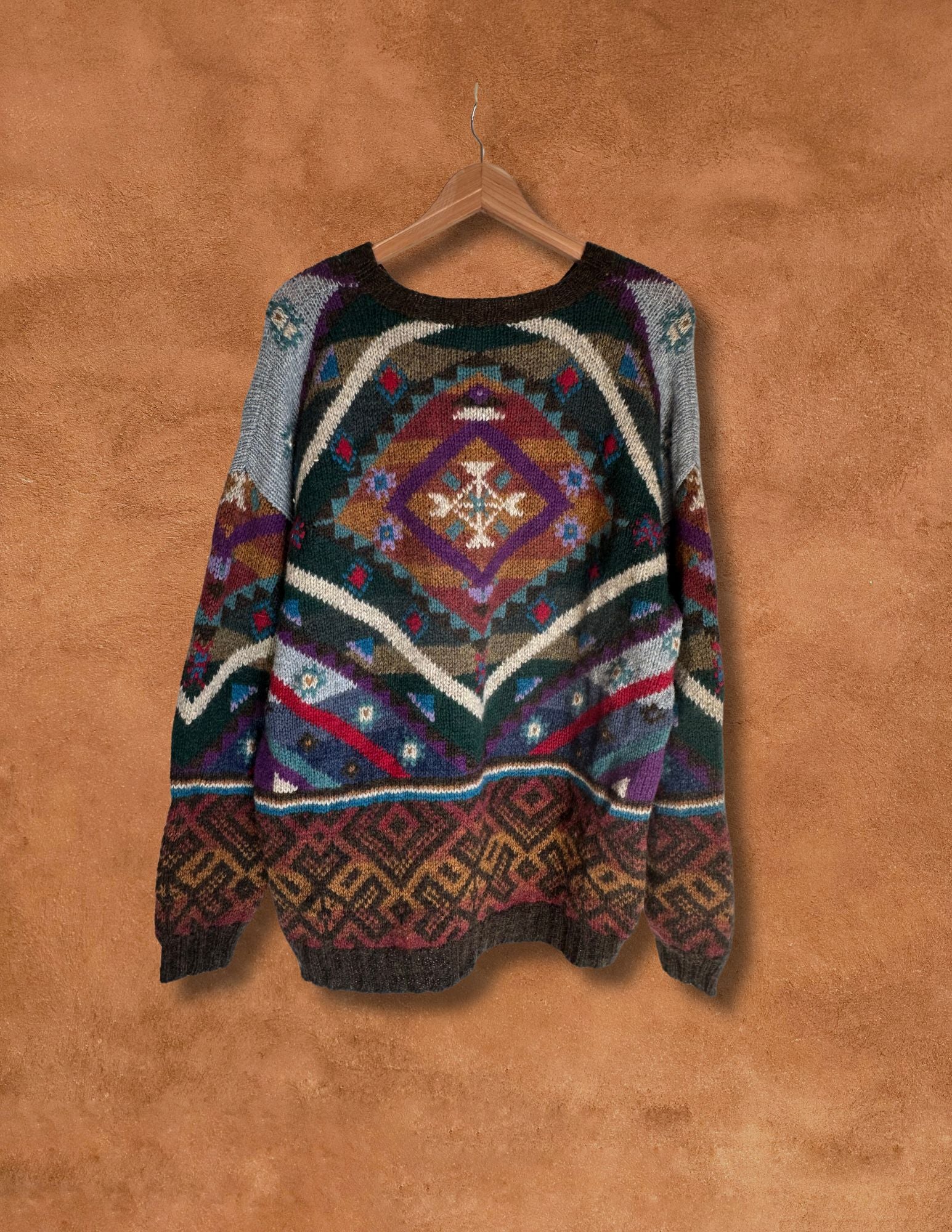 Vintage 80s Geo Sweater – 4KINSHIP