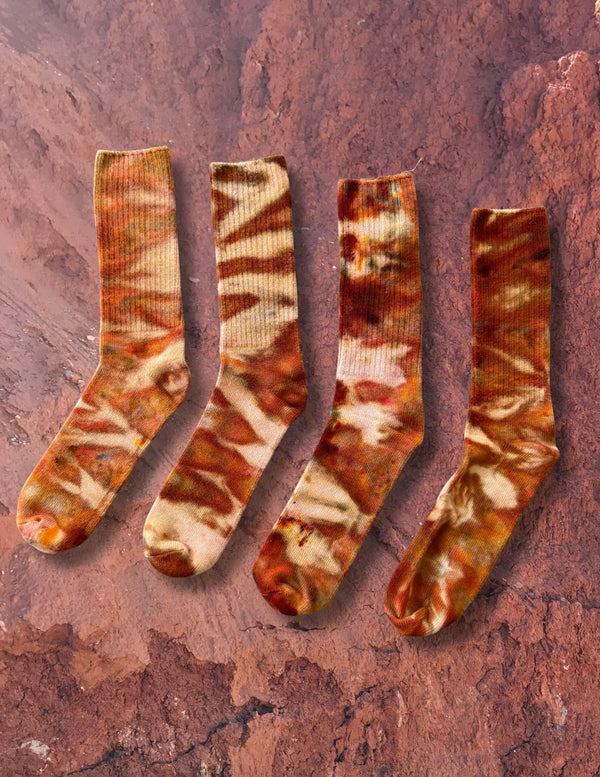 Limited Edition Hand Dyed Softest Socks- Firebird – 4KINSHIP