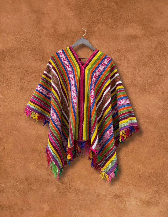 Vintage Handwoven Peruvian Poncho – 4KINSHIP